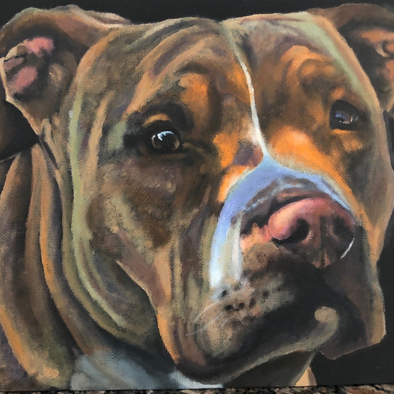 Pit Bull Painting - Etsy