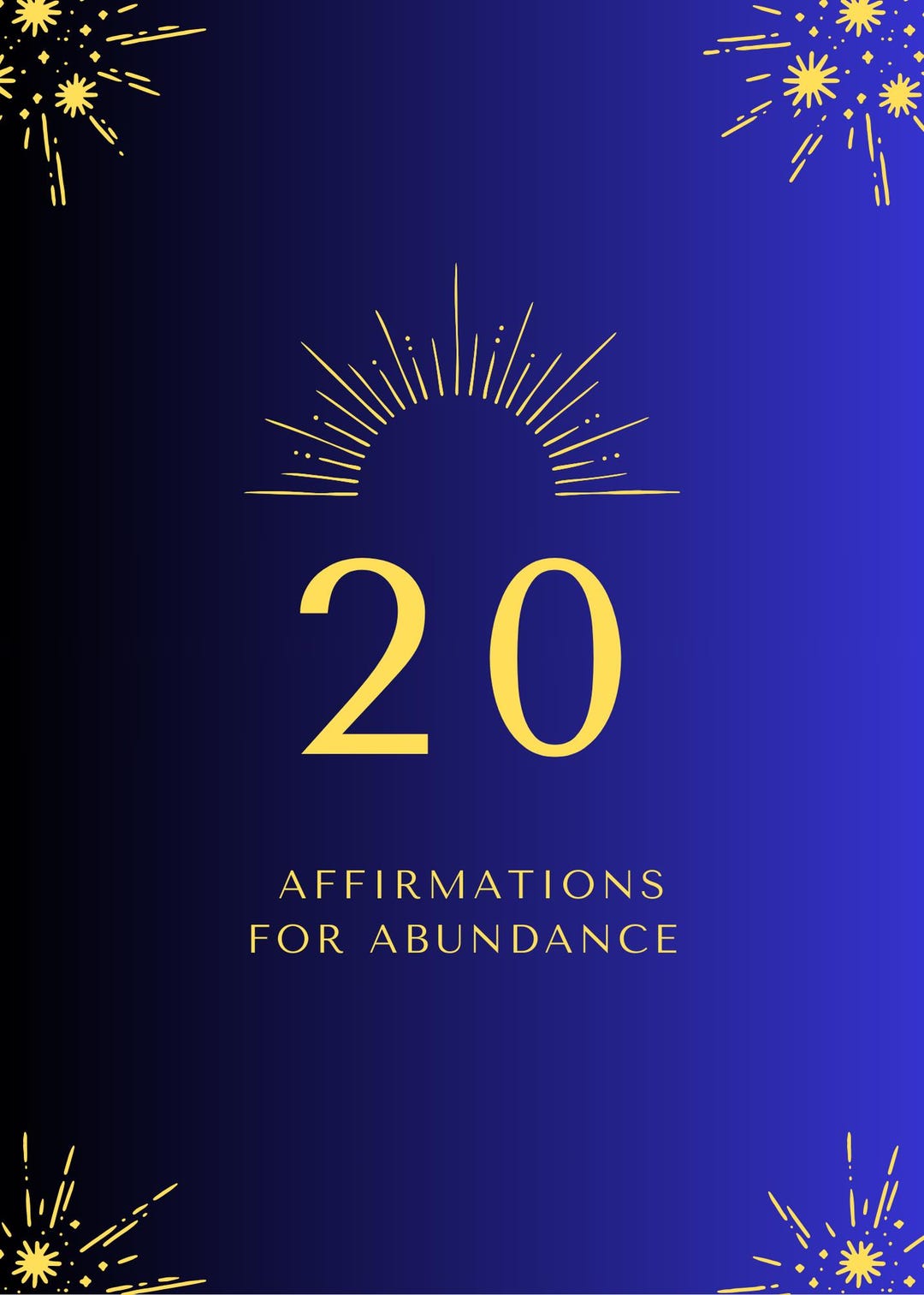 20 Affirmations for Abundance Cards (digital Download) Wealth Mindset ...