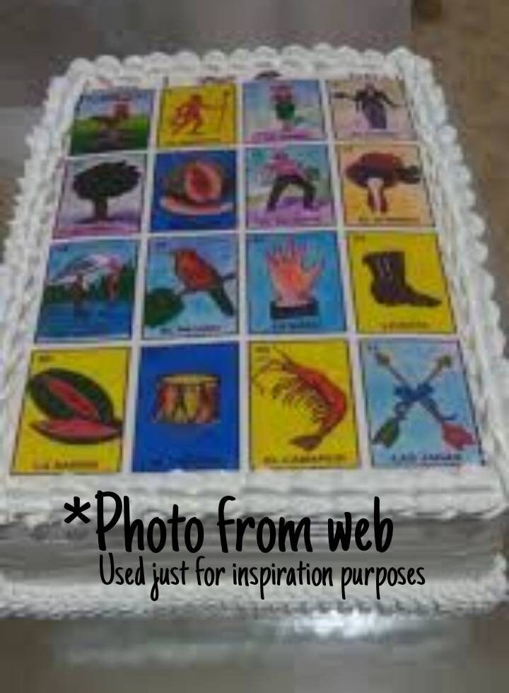 Loteria cake topper loteria Mexicana Edible icing sheets | Etsy