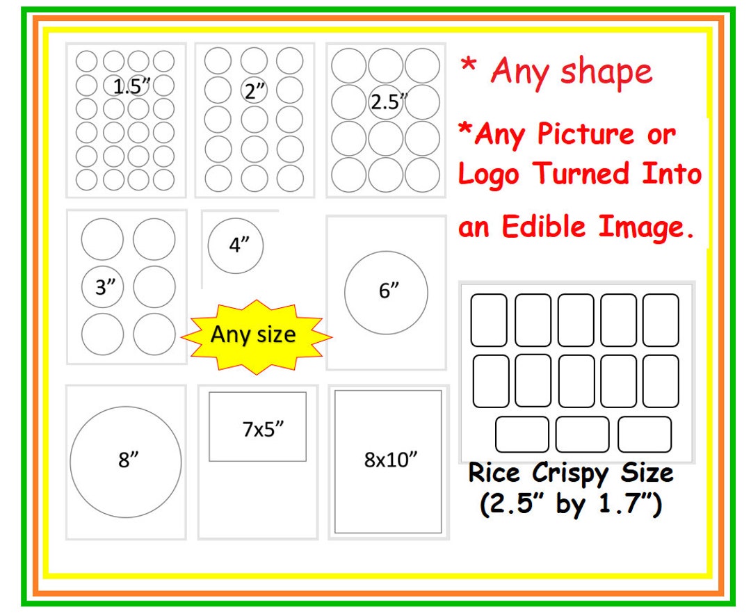 Edible Cake Topper Icing Frosting Sugar Sheet Cupcakes, Cookies and ...