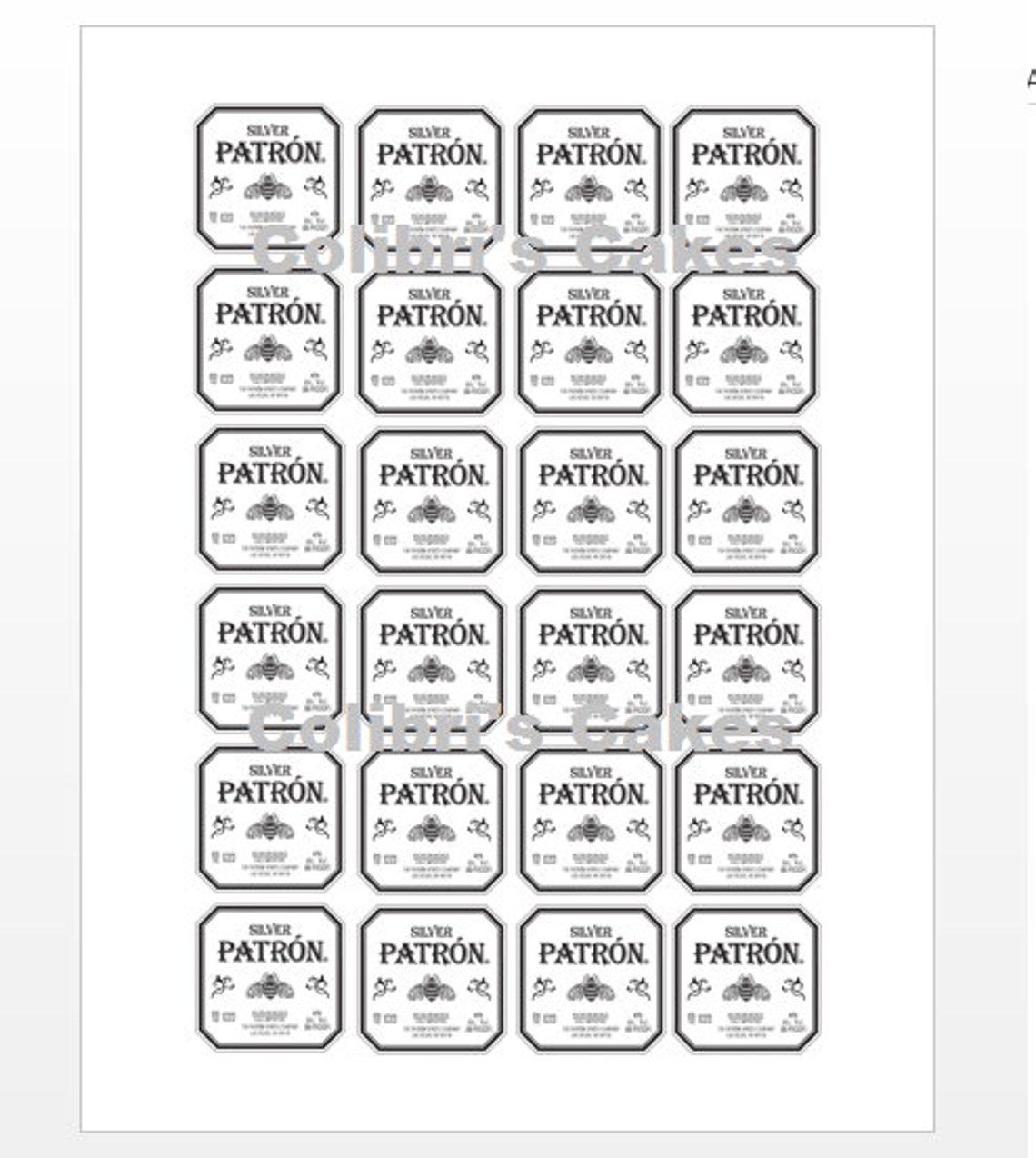 Tequila Edible Label Icing Frosting Sheet Patron Birthday. - Etsy