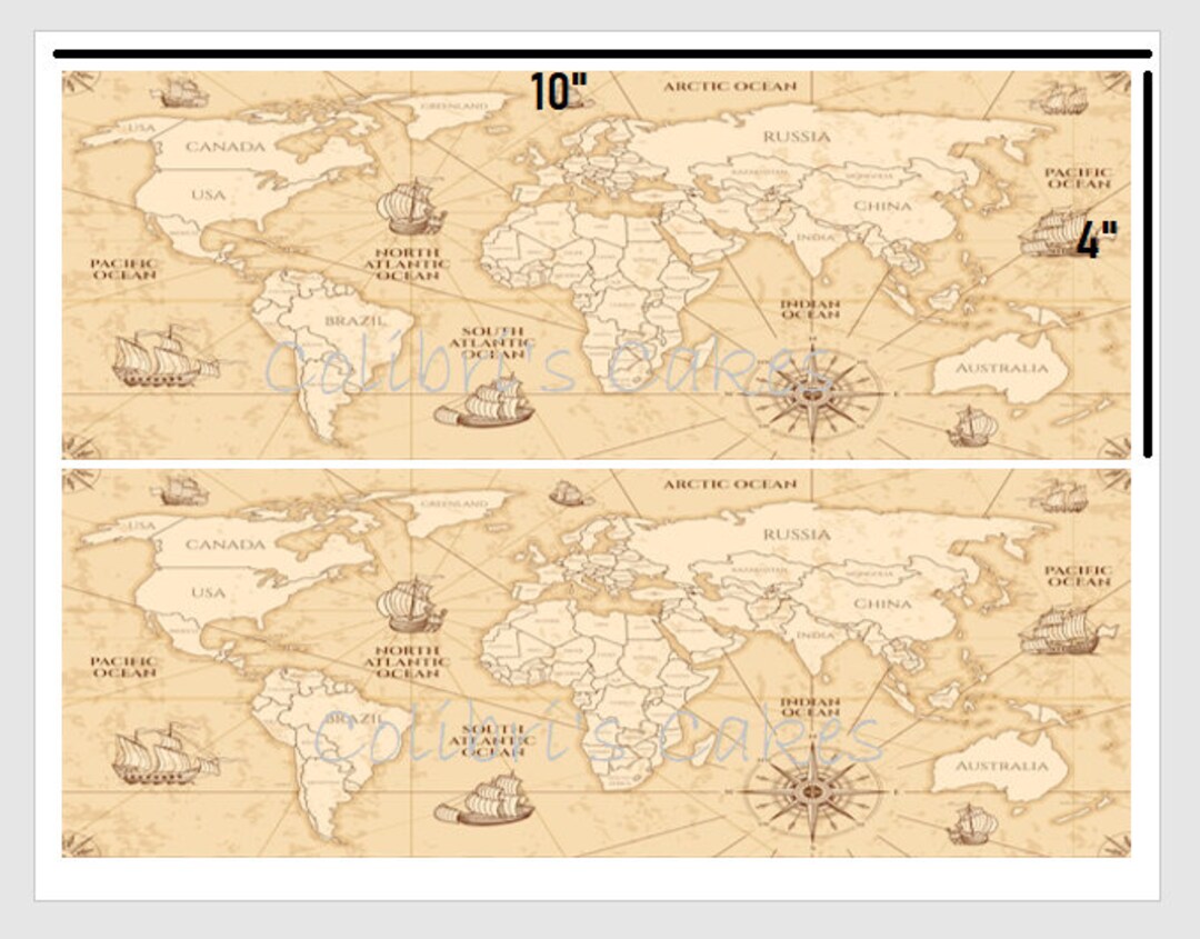 Vintage Maps Edible Icing Frosting Sugar Sheet Cake Topper. - Etsy