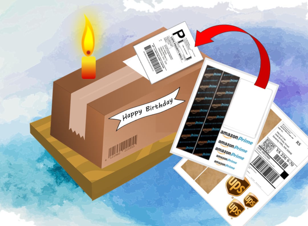 Package Box Cake Edible Icing Frosting Sheet Print. Box Cake. Labels ...