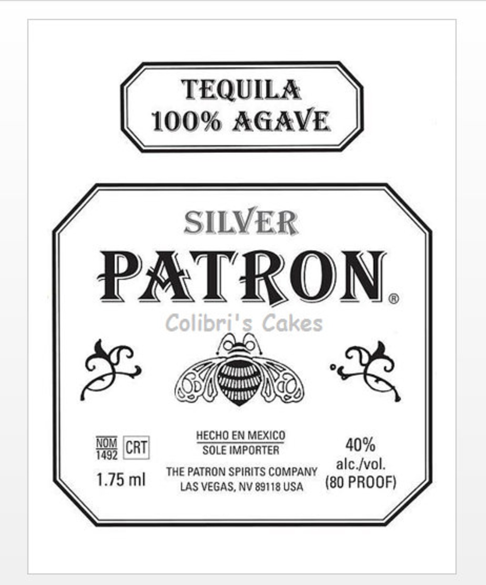 Tequila Edible Label Icing Frosting Sheet Patron Birthday. - Etsy