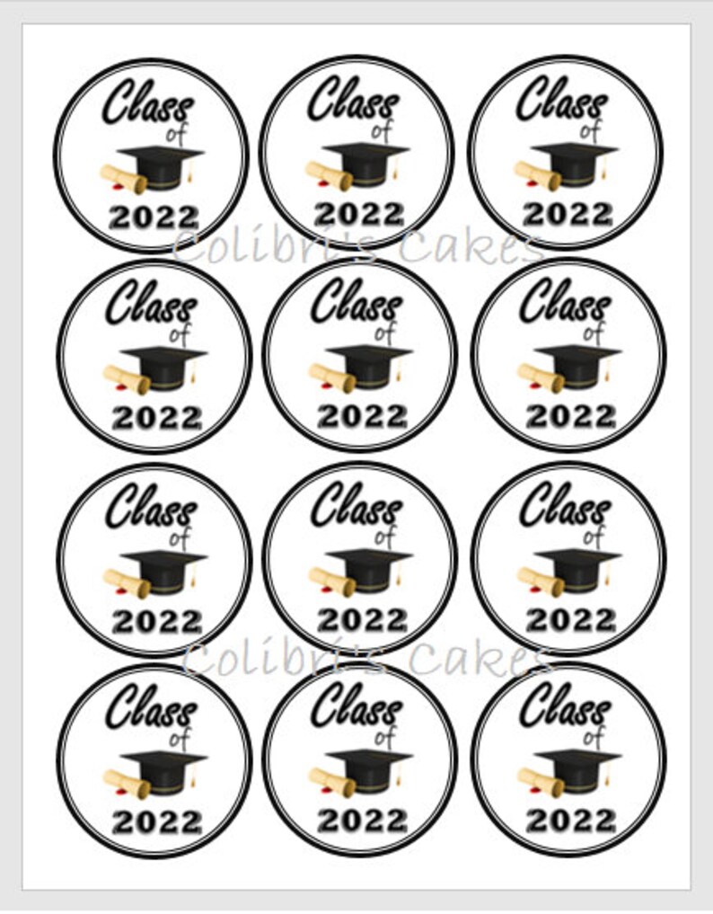 Graduation Edible Cake Topper Icing Frosting Sugar Sheet Class - Etsy