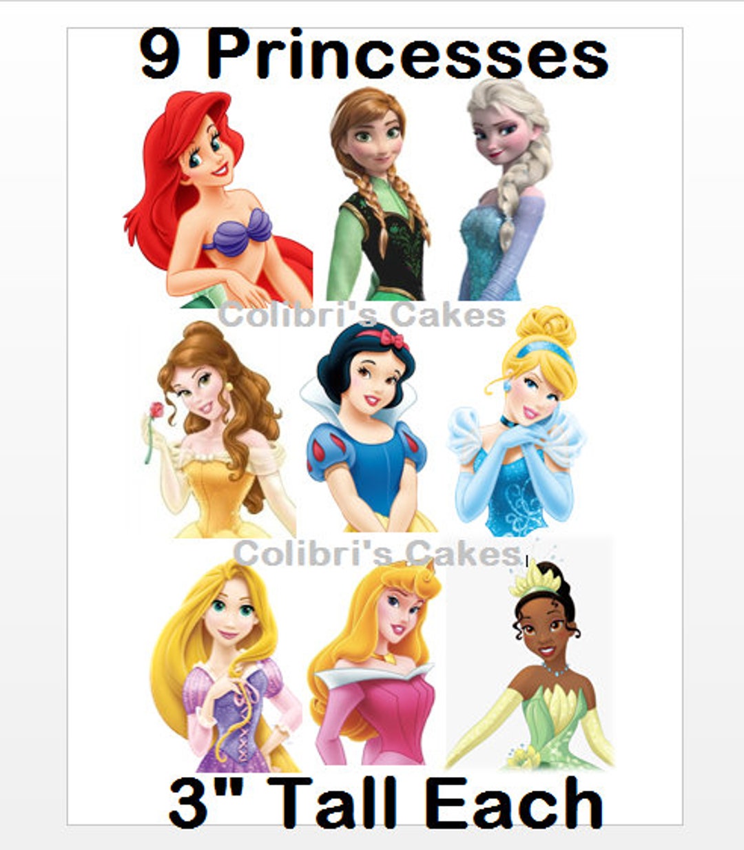 Princess Edible Icing Frosting Sheet for Cupcakes Cookies - Etsy