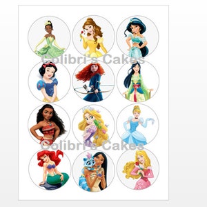 Princess Edible Icing Frosting Sheet for Cupcakes Cookies - Etsy