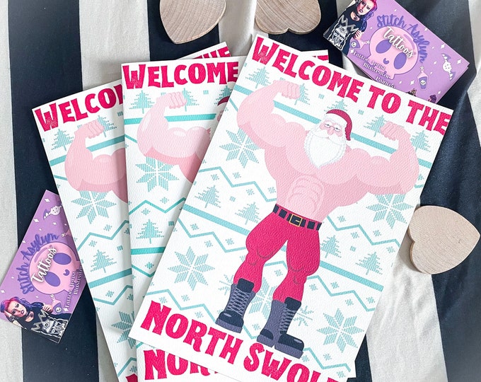 Buff Santa Christmas Card for Personal Trainer, Gym Buddy, Fitness ...