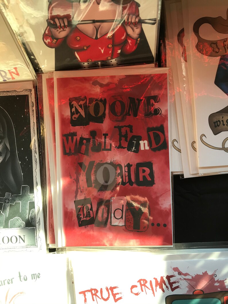 True Crime Greeting Card Valentine Anniversary Birthday | Etsy