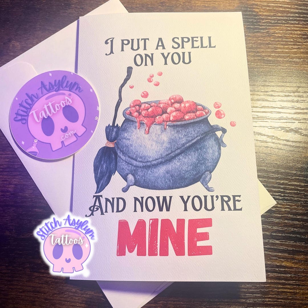Spell Greeting Card | Witch Spells Personalized Goth Anniversary ...