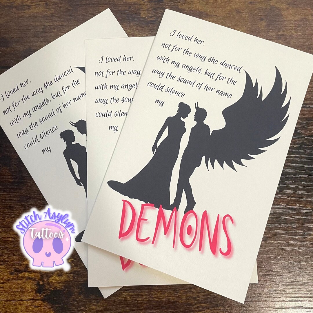 Fallen Angel Greeting Card Lucifer Love Anniversary Valentines Birthday ...