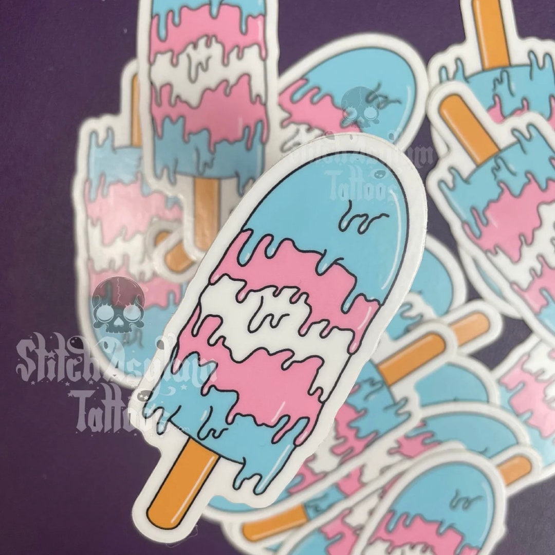 Vinyl Sticker Trans Pride Popsicle Flag Rights Representation ...