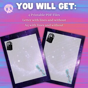Doctor Who Printable Stationery Paper | Tardis Printable Stationary ...