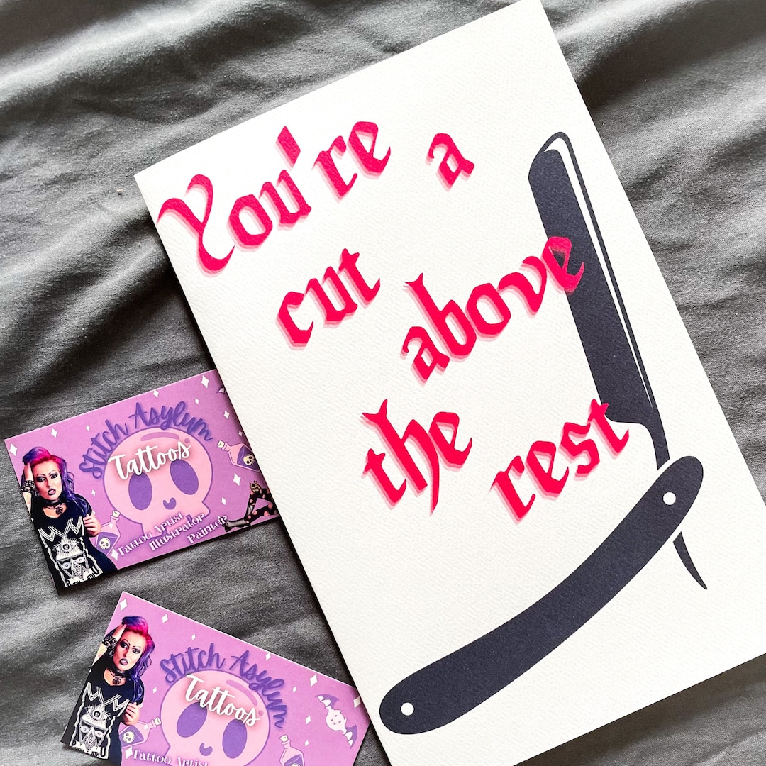 Razor Greeting Card | Anniversary Emo Valentines Birthday Gift Love ...