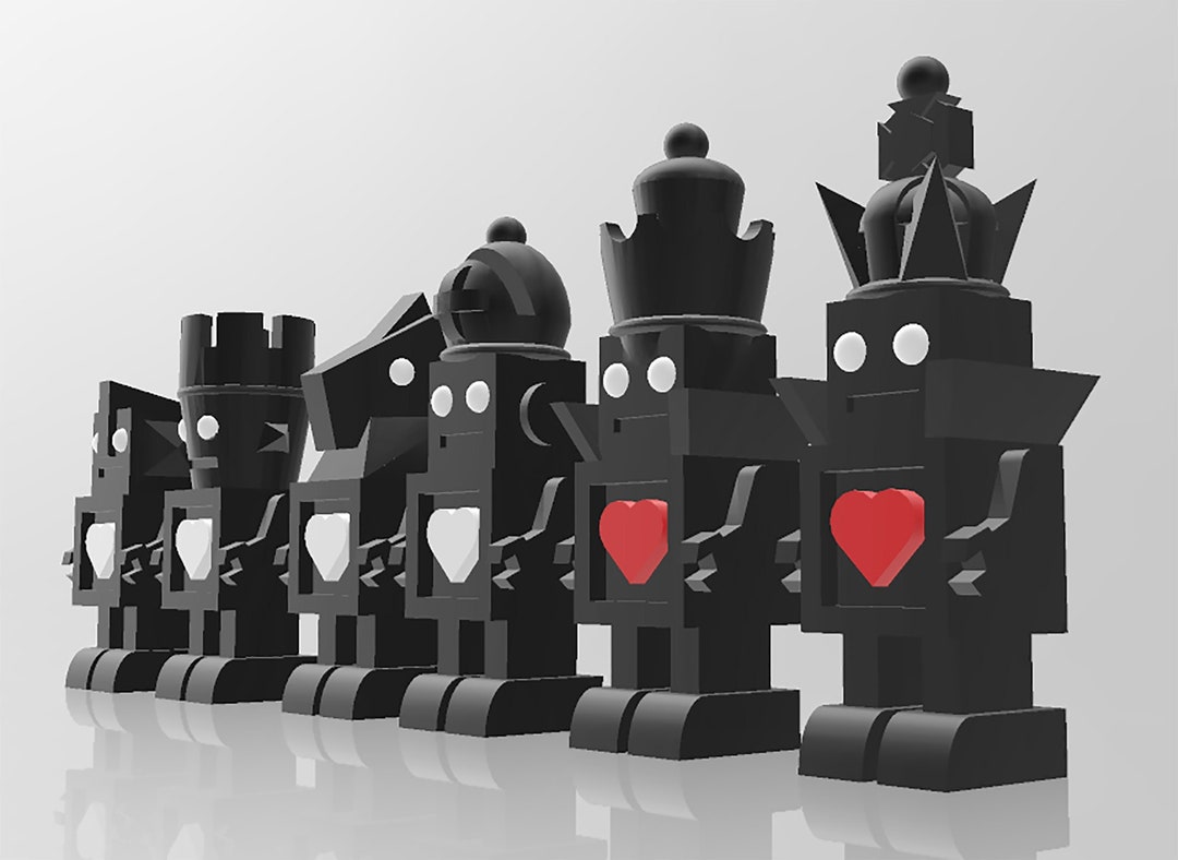 Uniquely Handcrafted Retro Robot Chess Set Made From Plant-based ...