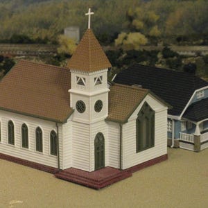 HO / N Scale Church Model Kit for Train Layouts / Dioramas / Sets - Etsy
