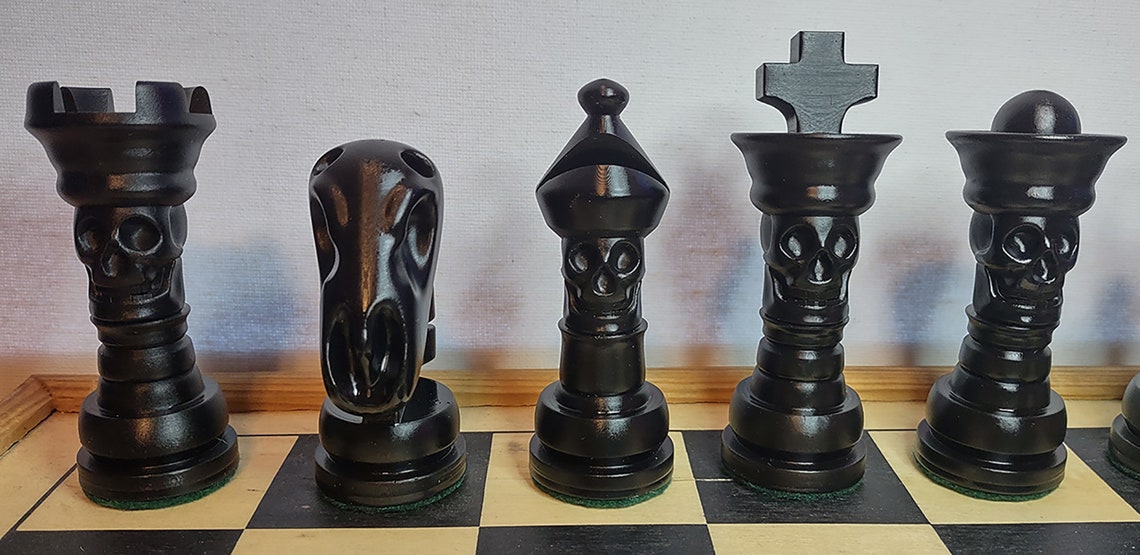 Skull Chess Set Made From Plant-based Polymer Resin - Etsy