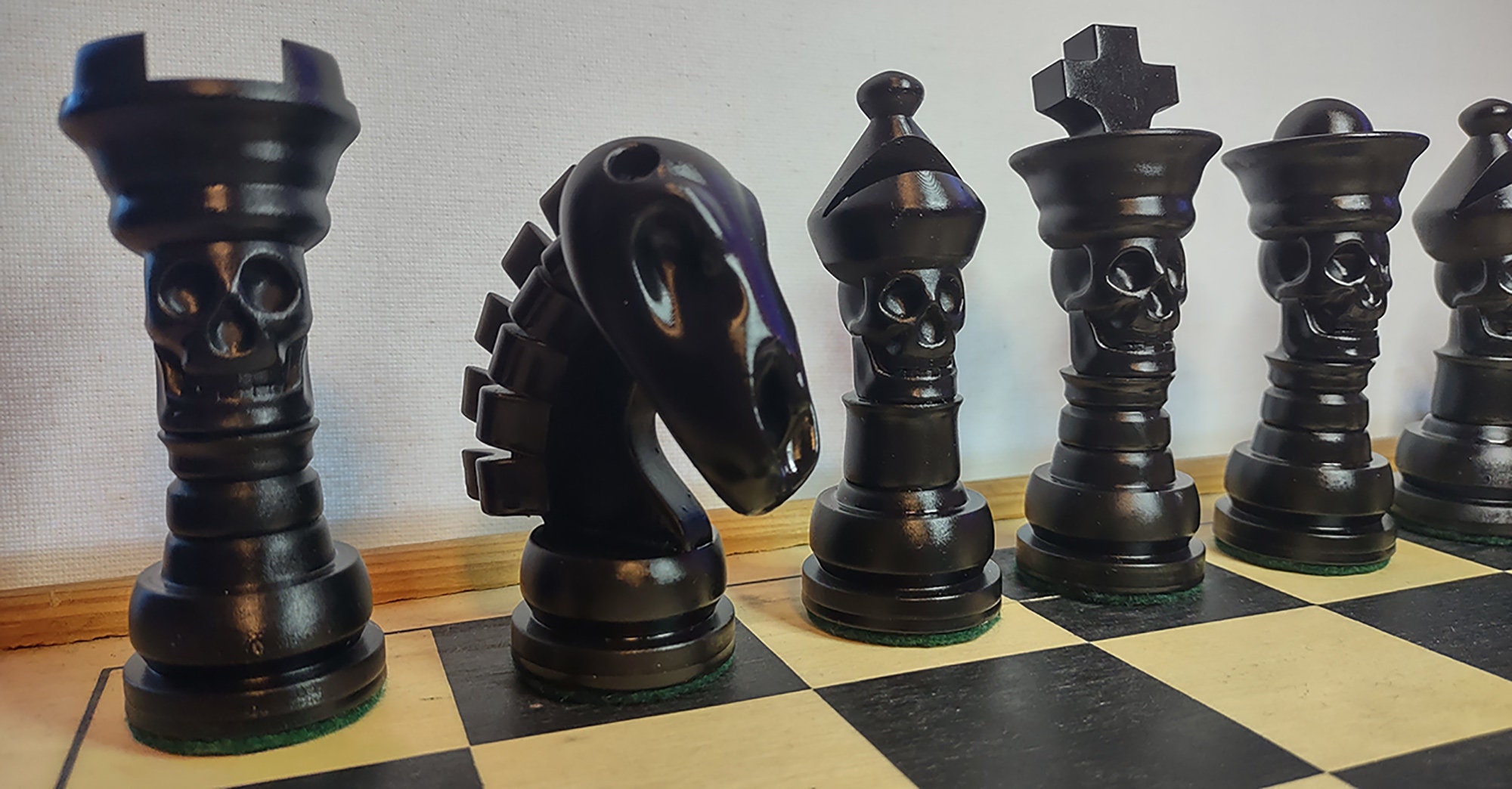Skull Chess Set Made From Plant-based Polymer Resin - Etsy