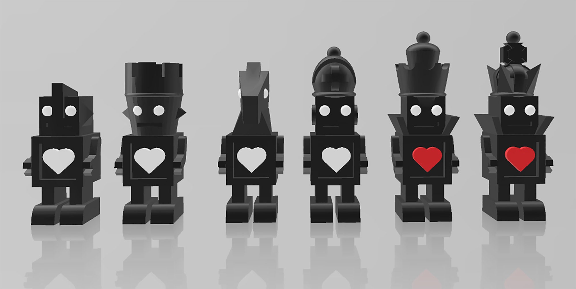 Uniquely Handcrafted Retro Robot Chess Set Made From Plant-based ...