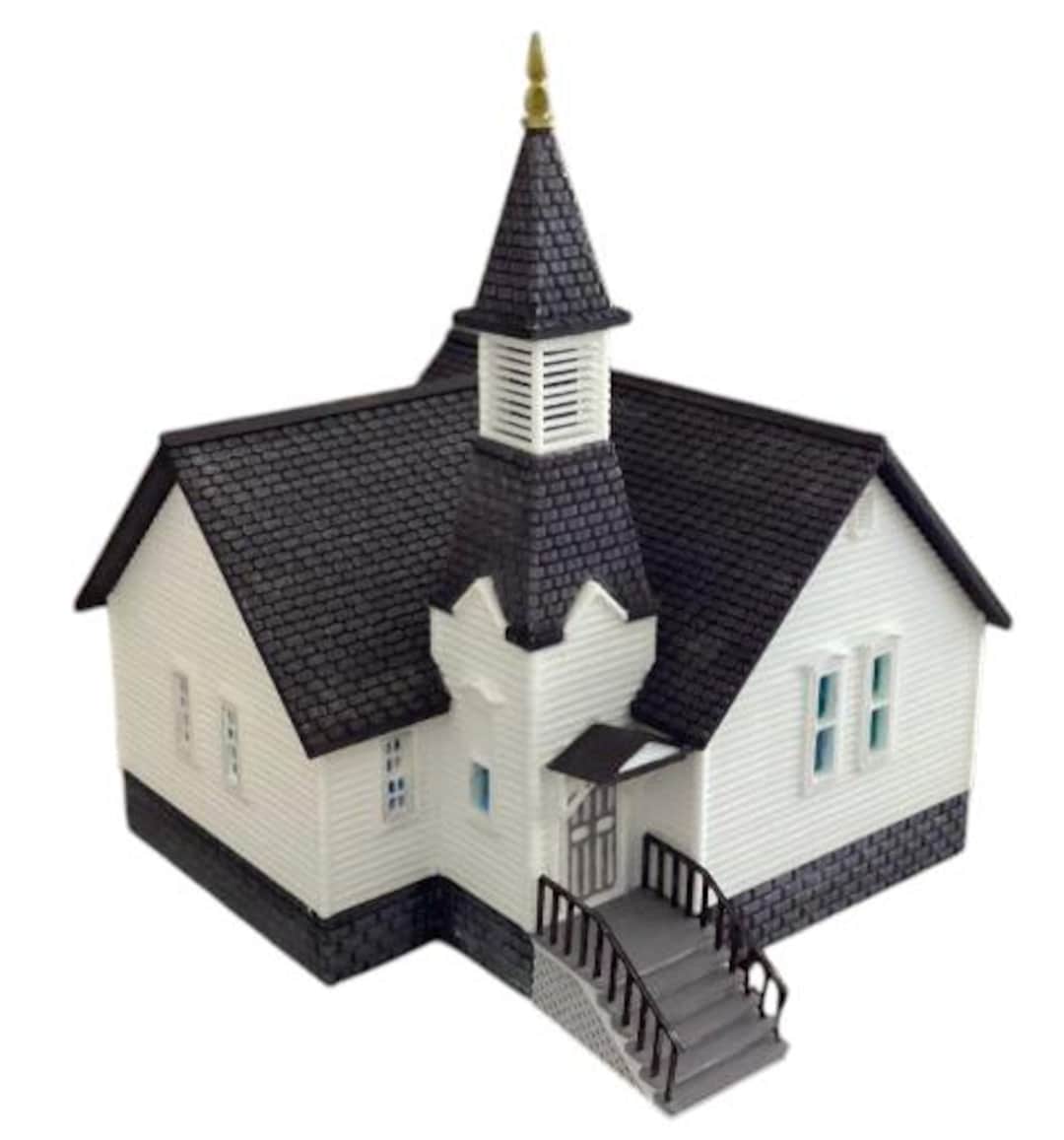 HO / N Scale Adirondack Church Model Kit for Train Layouts/dioramas ...