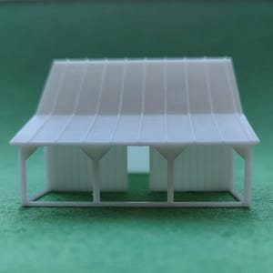 HO / N Scale Small Cattle Barn With Accessories Model Kit for Train ...