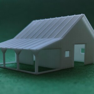 HO / N Scale Small Cattle Barn With Accessories Model Kit for Train ...