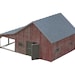 HO / N Scale Small Cattle Barn With Accessories Model Kit for Train ...