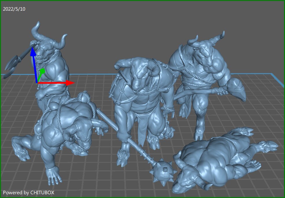 Minotaur Warband - Yasashii Kyojin Studio for Tabletop War Games, and ...