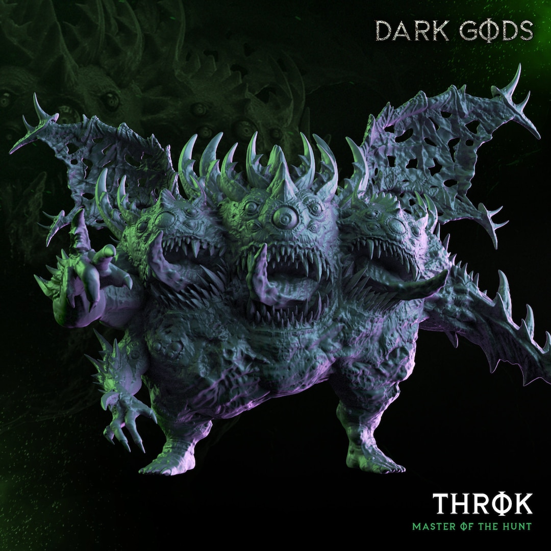 Throk - Dark Gods - Resin Miniature for Tabletop War Gaming, D&D ...