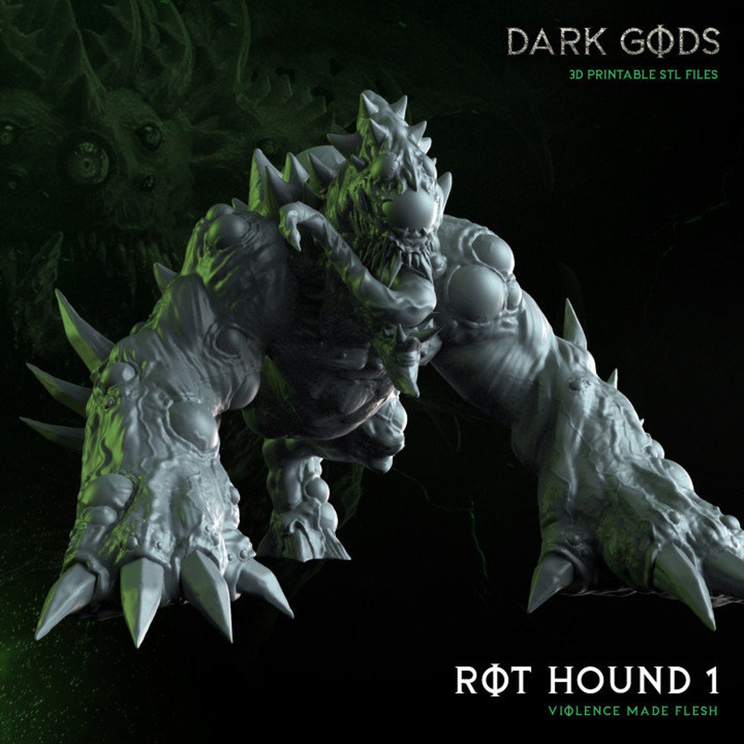 Rot Hound Dark Gods Resin Printed Miniature for Tabletop War Gaming, D ...