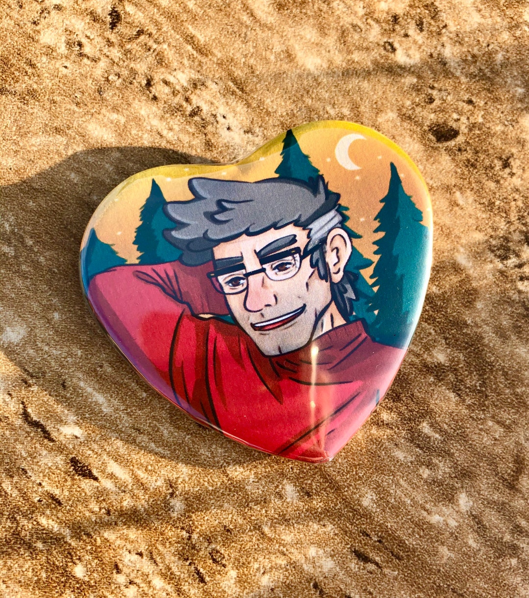 Great Uncle Heart Button - Etsy
