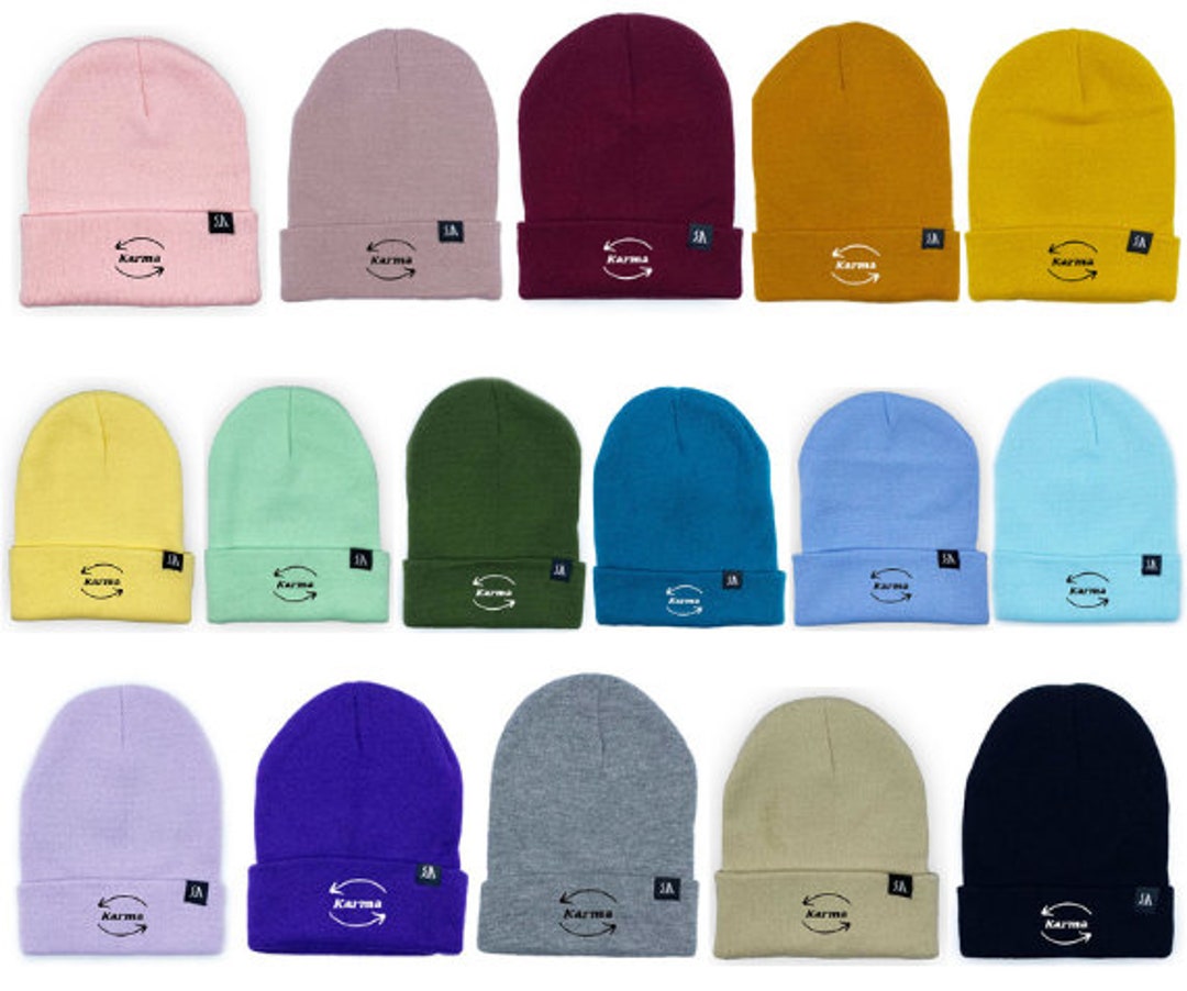 Karma Beanie Hat / Tuque - Multiple Colours Available - Etsy