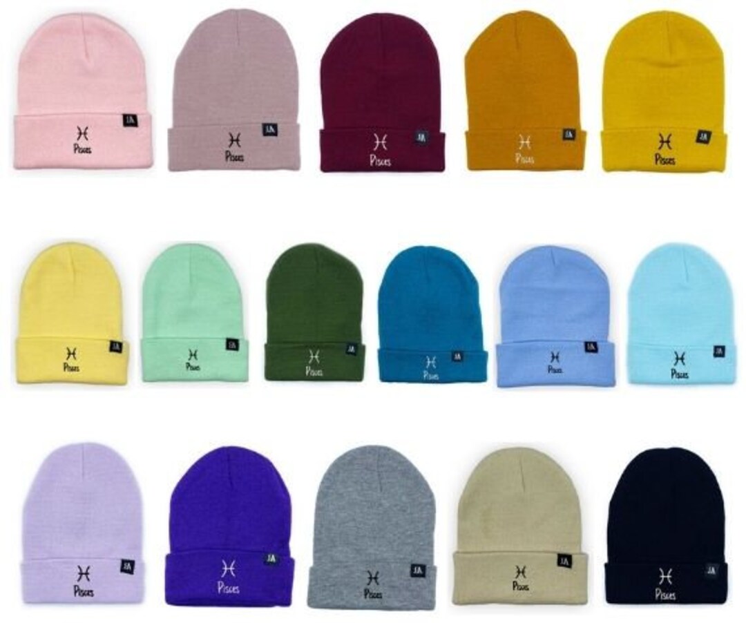Pisces Sternzeichen / Astrologie Zeichen Mütze / Tuque - mehrere Farben ...