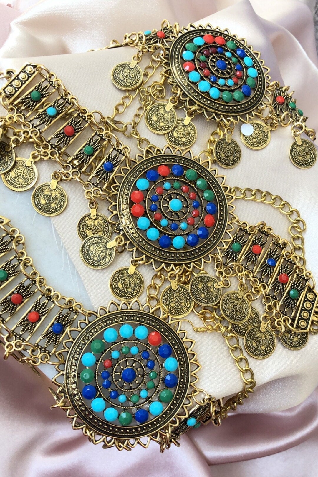 Gold / Silver Afghan Jewelry Set - Etsy