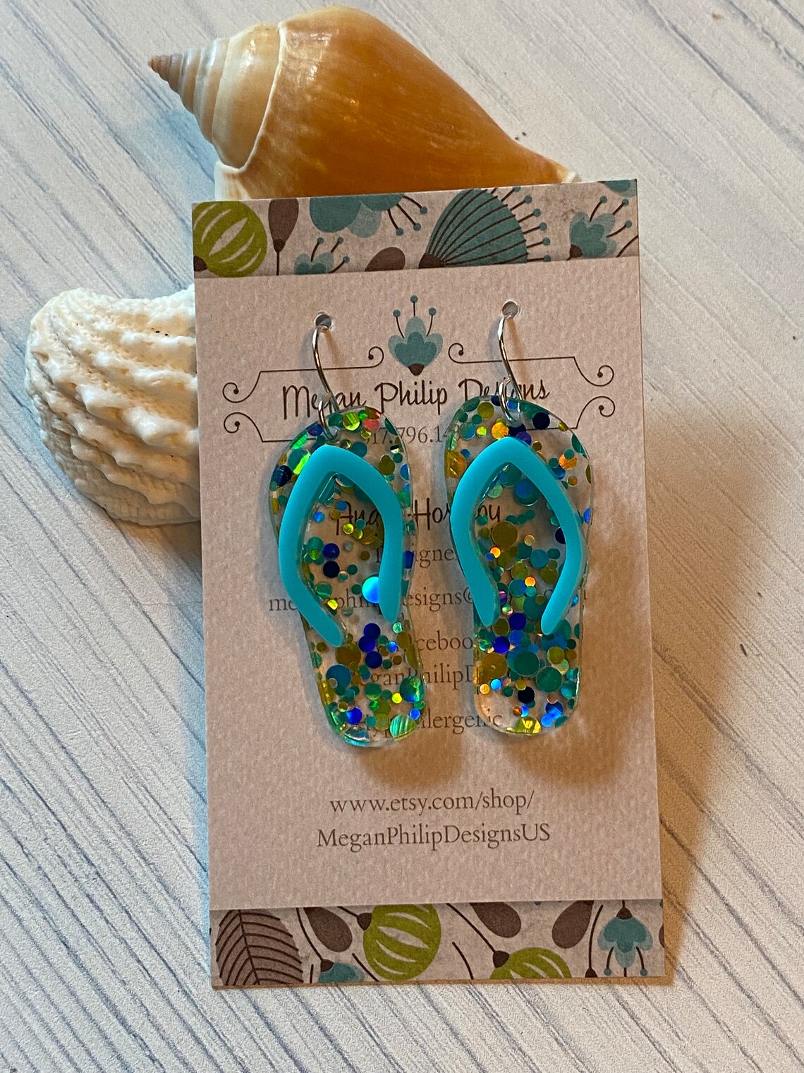 Flip Flop Part 1 Wood or Acrylic Dangle Earrings - Etsy