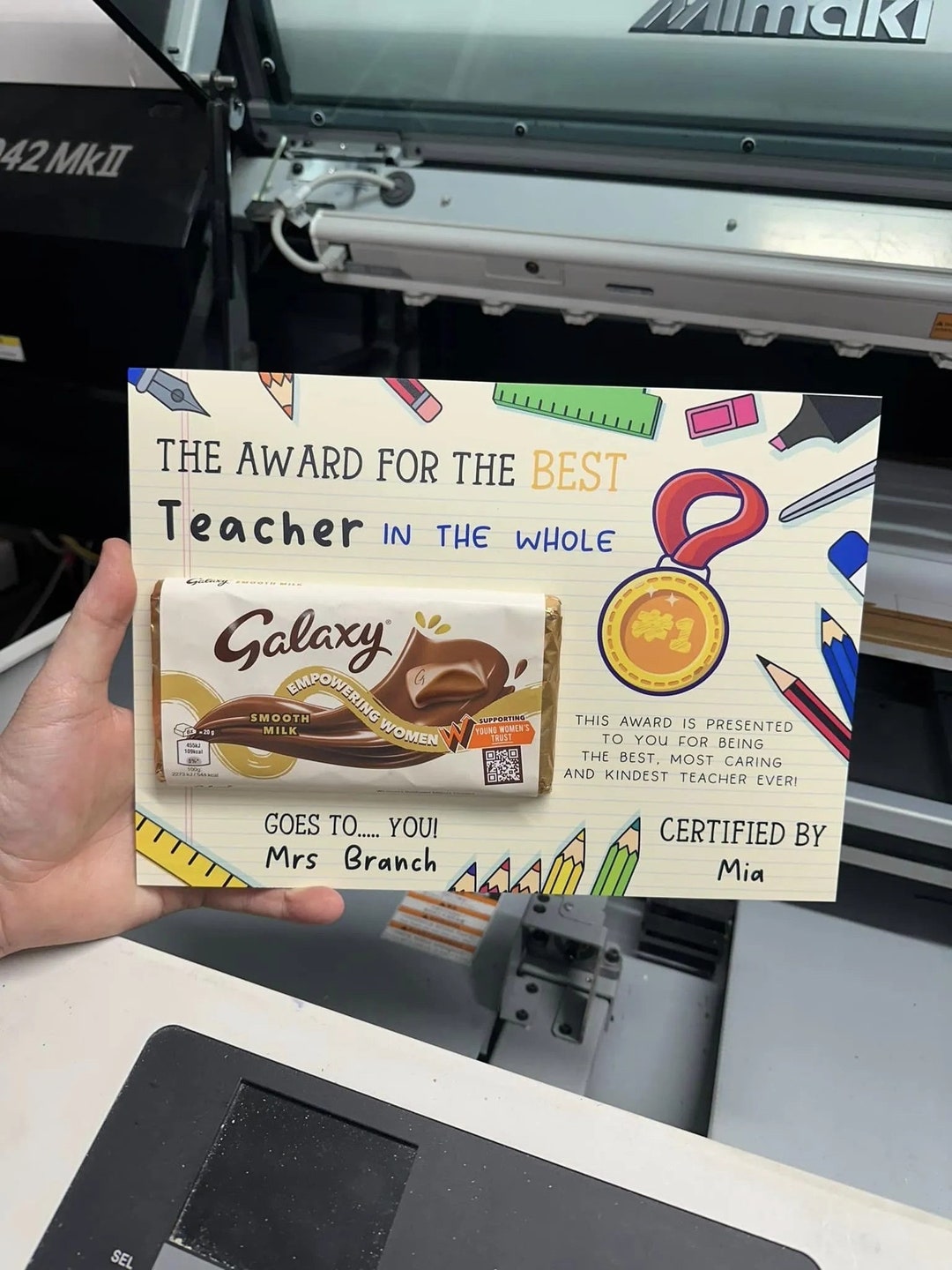 A4 Teacher Chocolate Board / Teaching Assistant / 1 to 1 / - Etsy