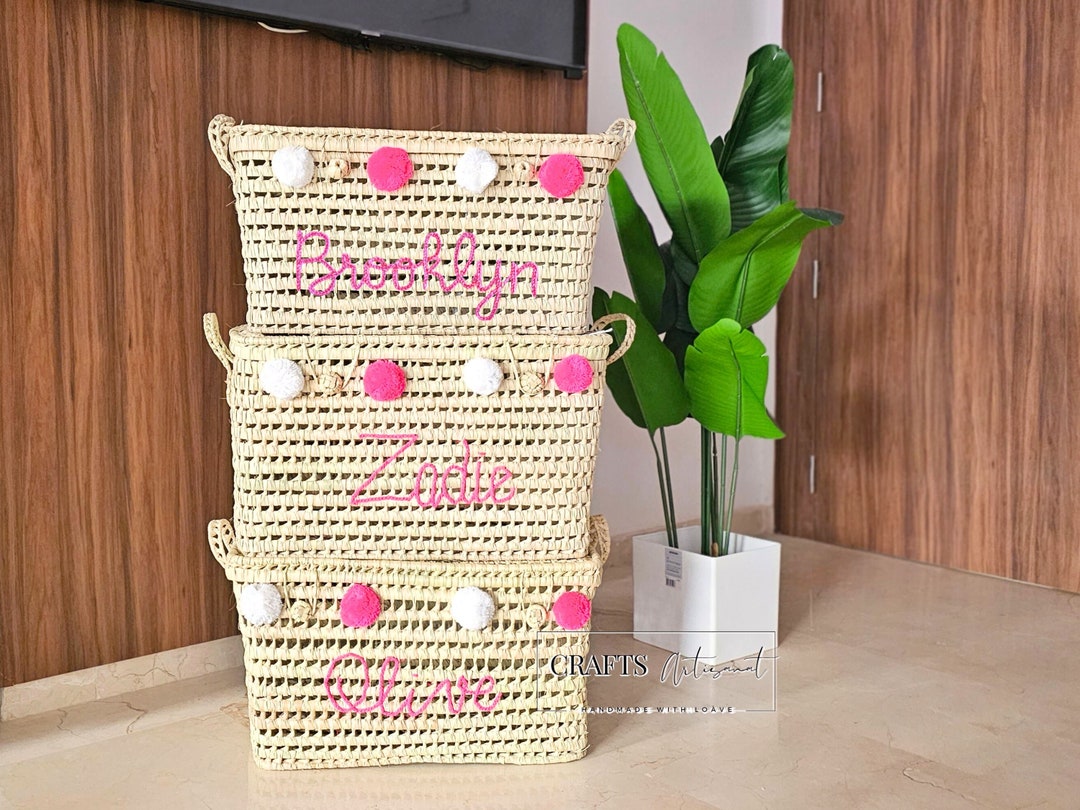 Personalized Wicker Storage Trunk: Storage Chest, Natural Storage Chest ...