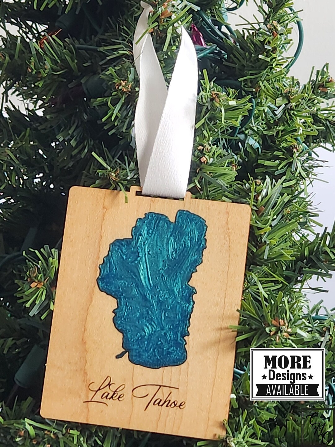 Resin Inlay Wood Lake Sign Ornament (powell, Caroline, Robinson ...