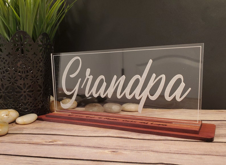 Custom/personalized Laser Engraved Acrylic and Wood Sign Gift | Etsy