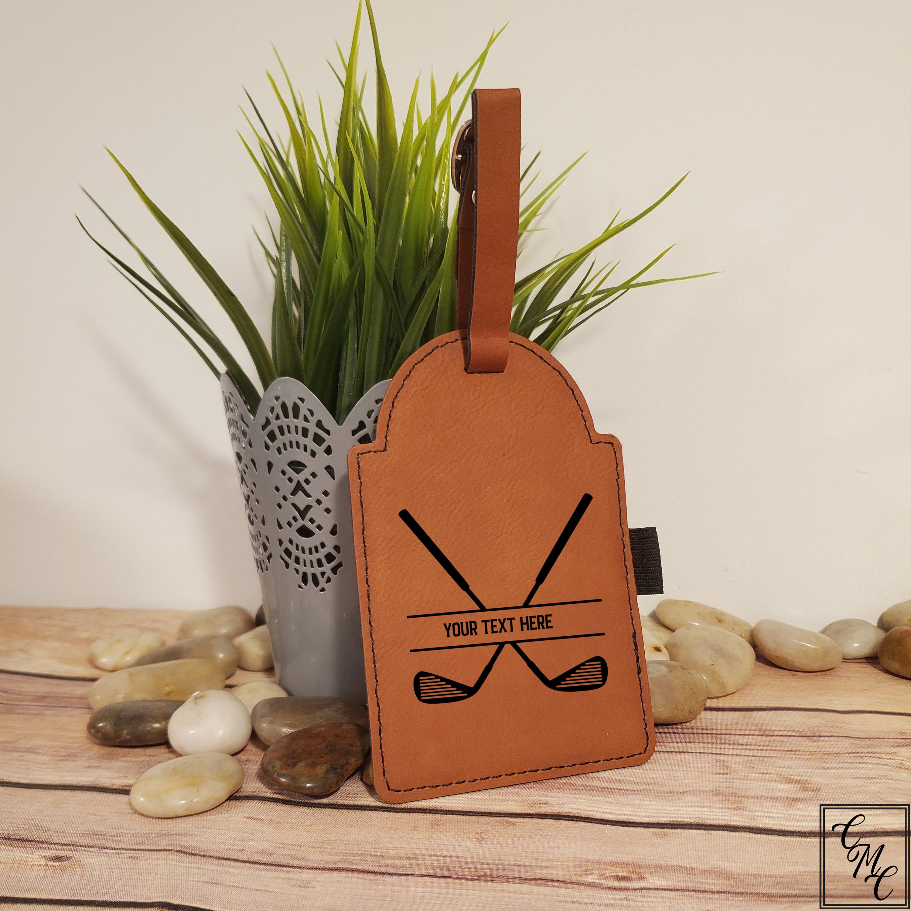 Custom/personalized Laser Engraved Faux Leather Golf Bag Tag - Etsy
