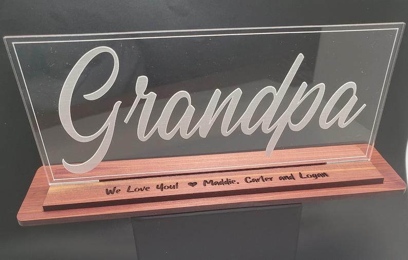 Custom/personalized Laser Engraved Acrylic and Wood Sign Gift | Etsy