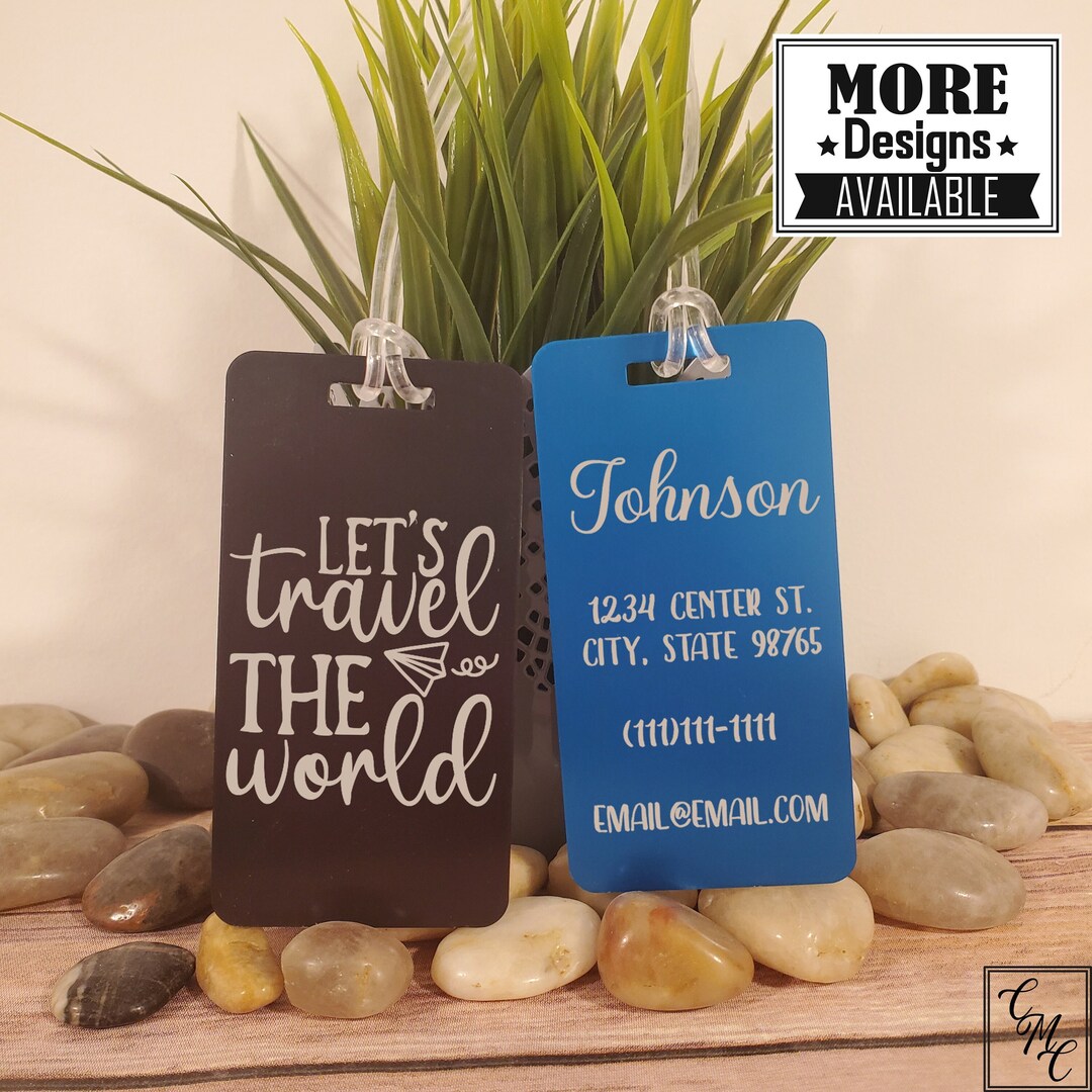 Custom/personalized Luggage Tags Made From Aluminum With Graphic, Name ...