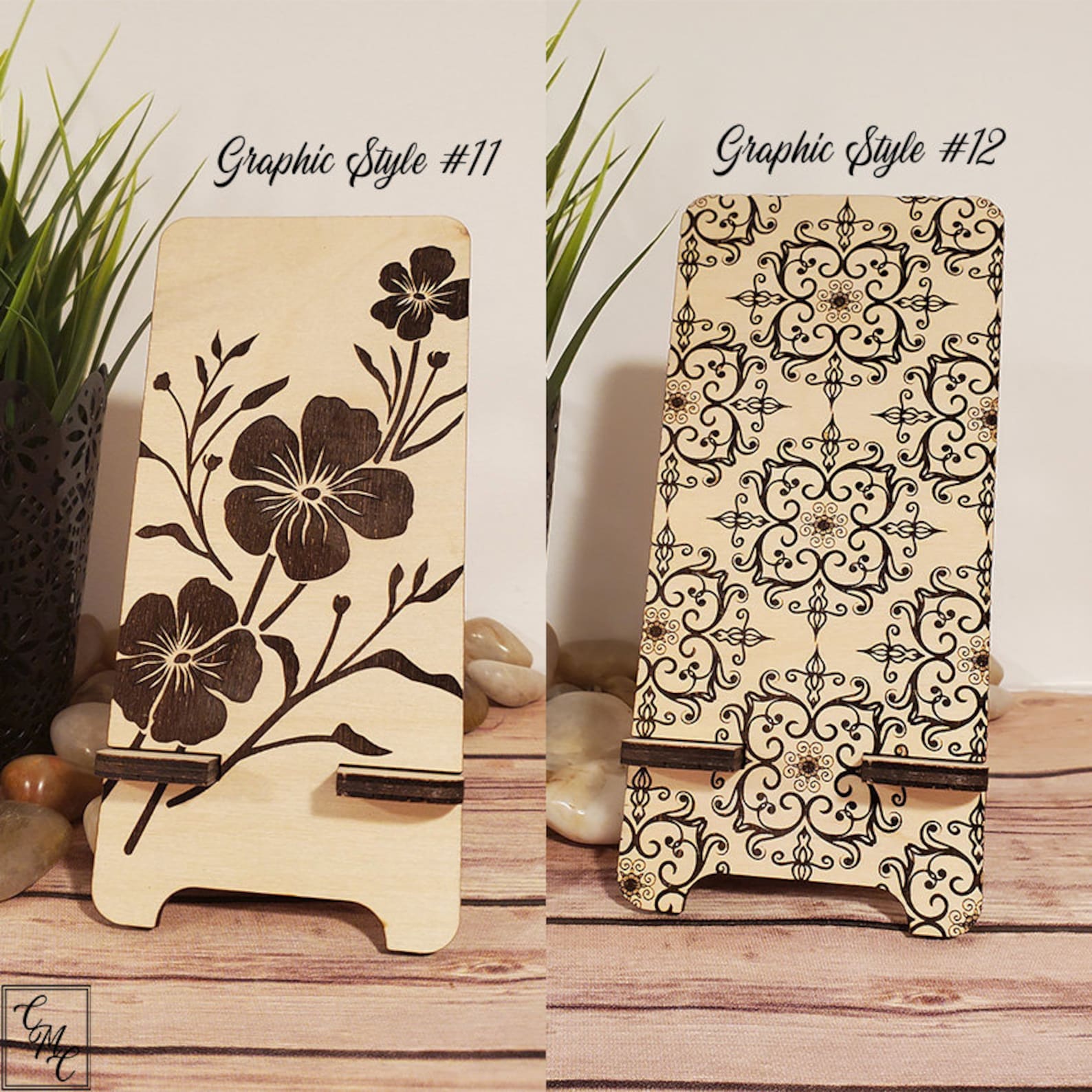 Custom Wood Phone Stand With Personalized Message handwritten - Etsy