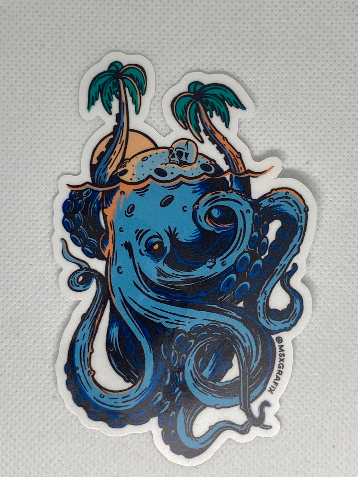 Kraken Tropical Octopus Beach Decal Sticker - Etsy UK