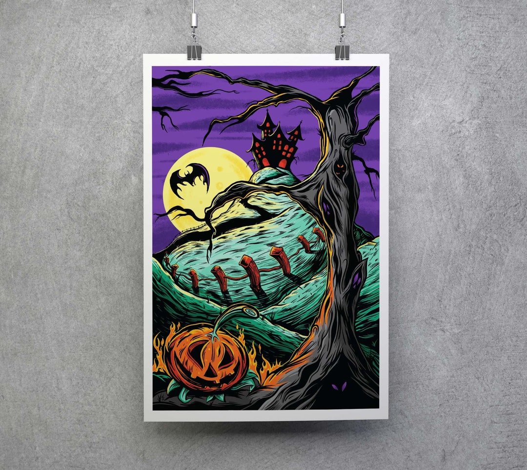 Halloween AFI Inspired Art Print 12" X 18" - Etsy
