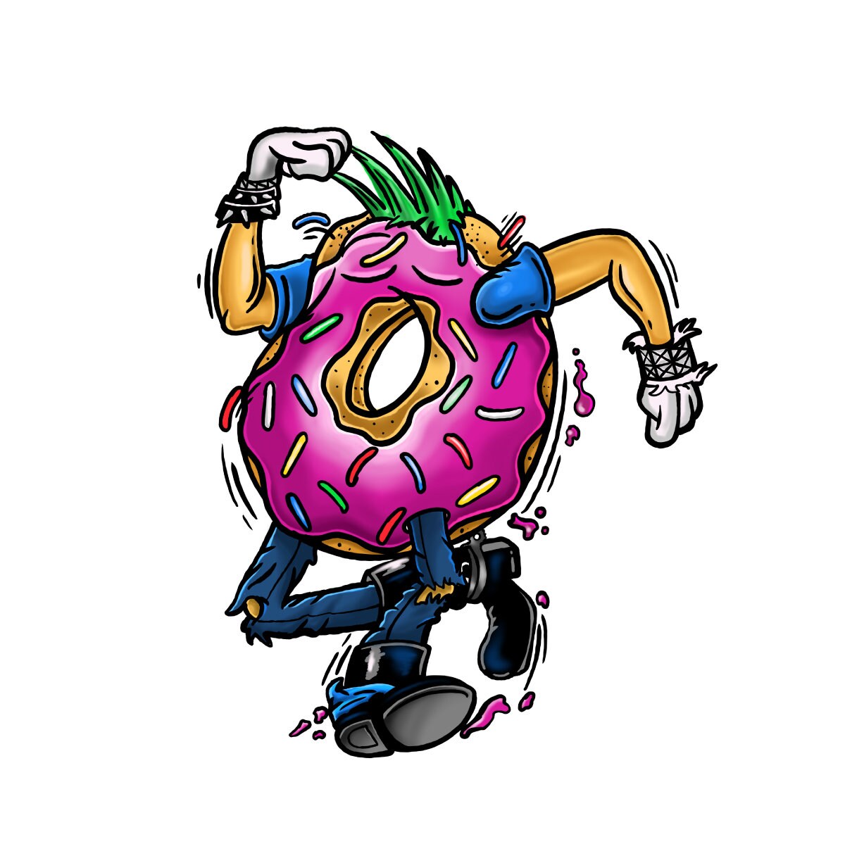 Punk Rock Donut Digital Art File Pdf Svg - Etsy