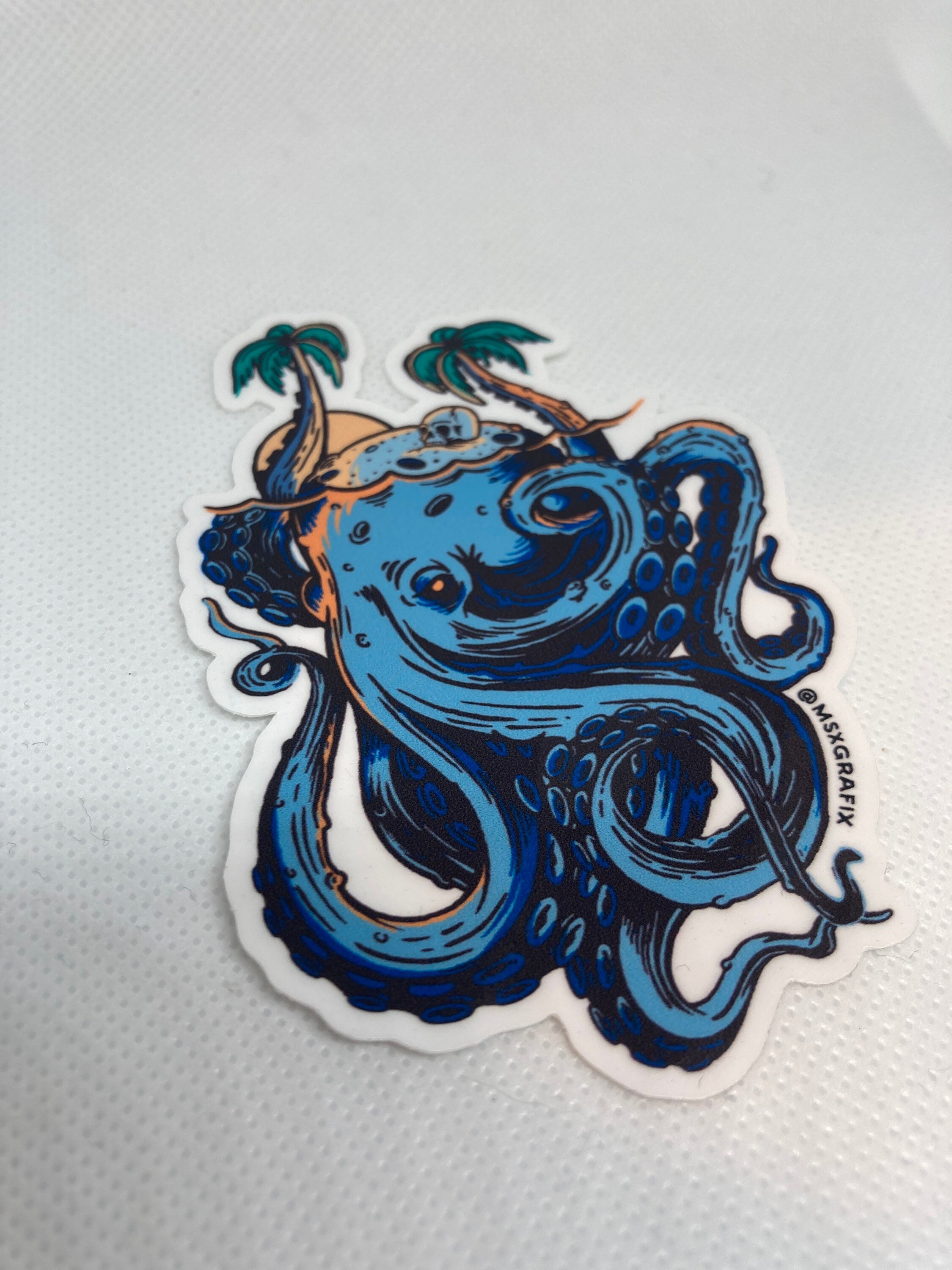 Kraken Tropical Octopus Beach Decal Sticker - Etsy UK