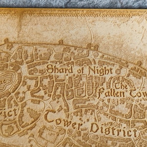 Laser Engraved Neverwinter City Map Neverwinter Online - Etsy UK