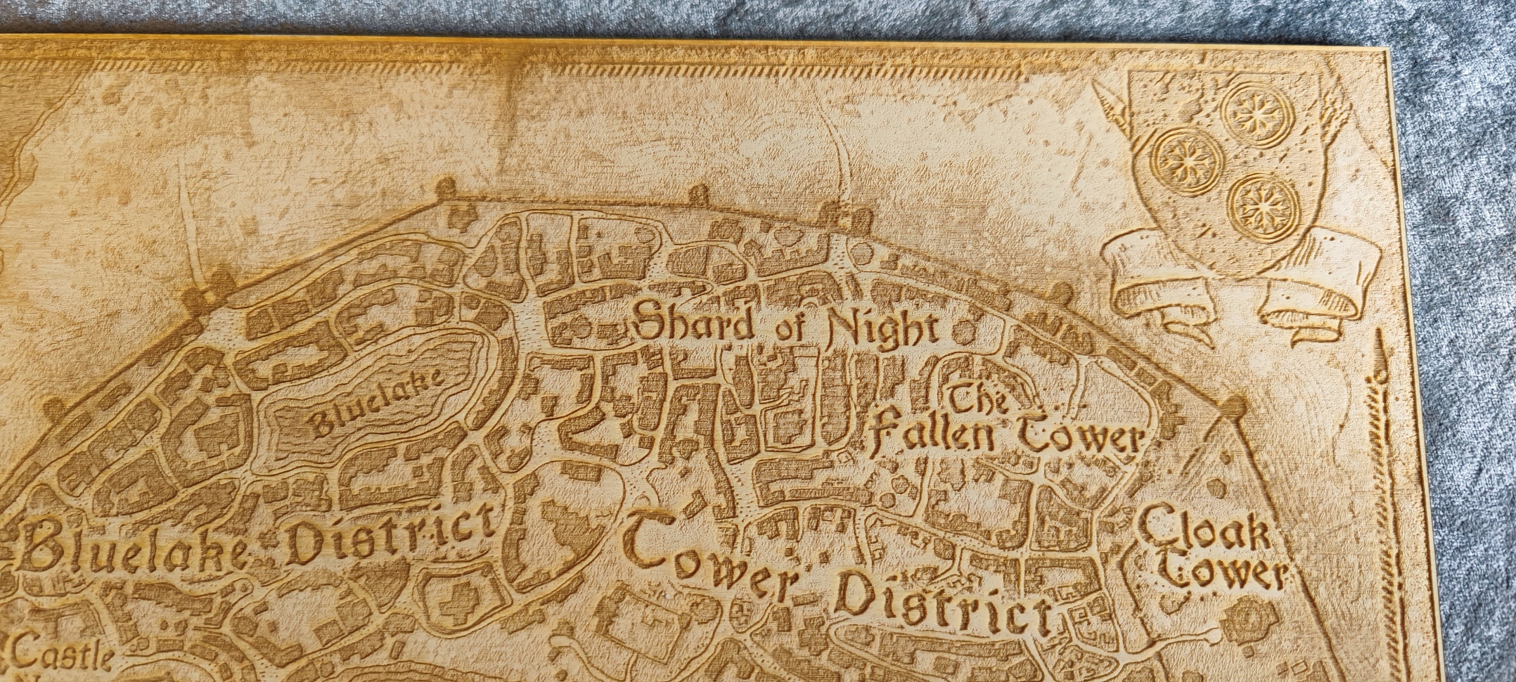 Laser Engraved Neverwinter City Map Neverwinter Online - Etsy UK