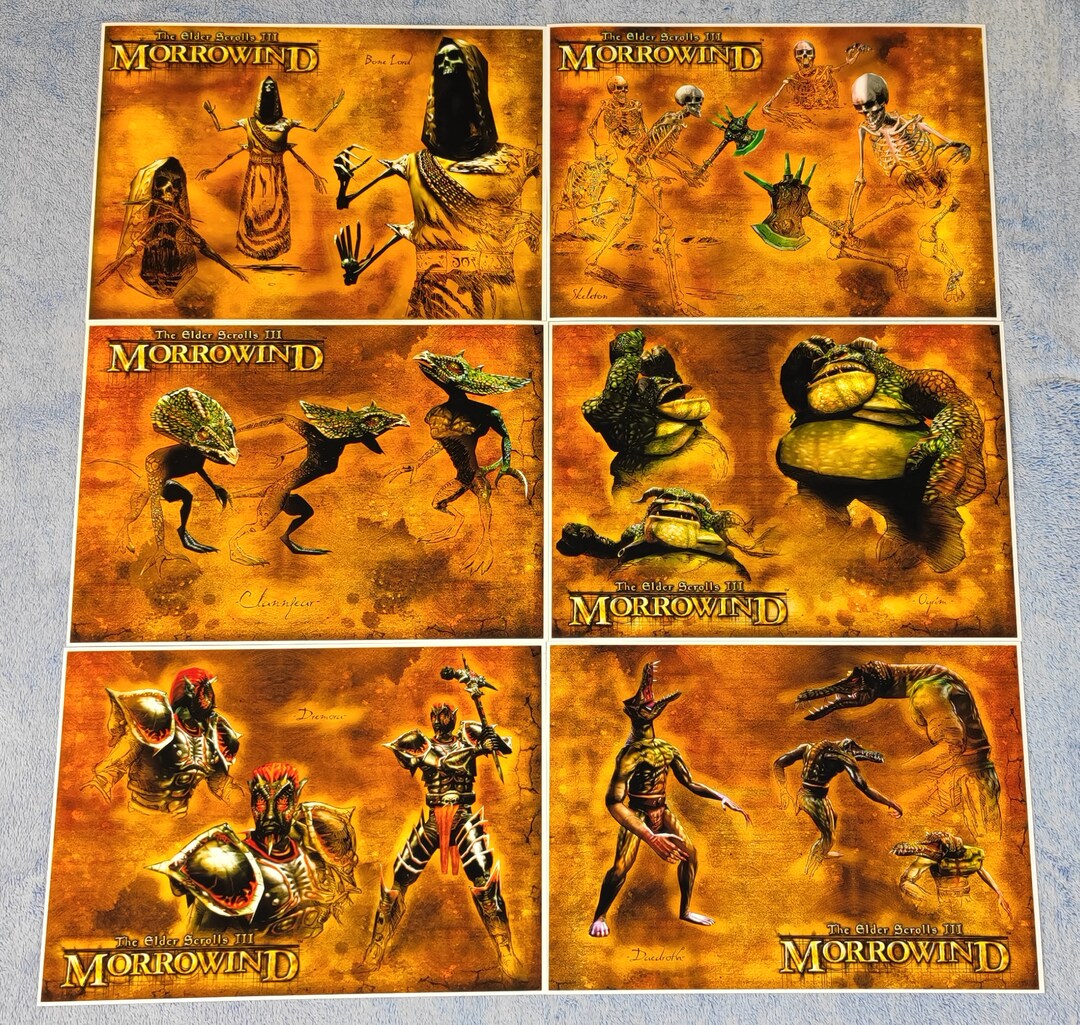 High Quality Posters of Iconic Monsters From the Elder Scrolls - Etsy UK